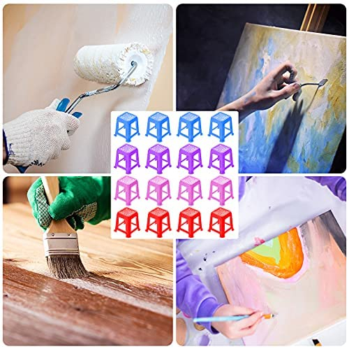 16 Pieces Paint Stand Canvas Stands for Painting Canvas Feet Risers ...